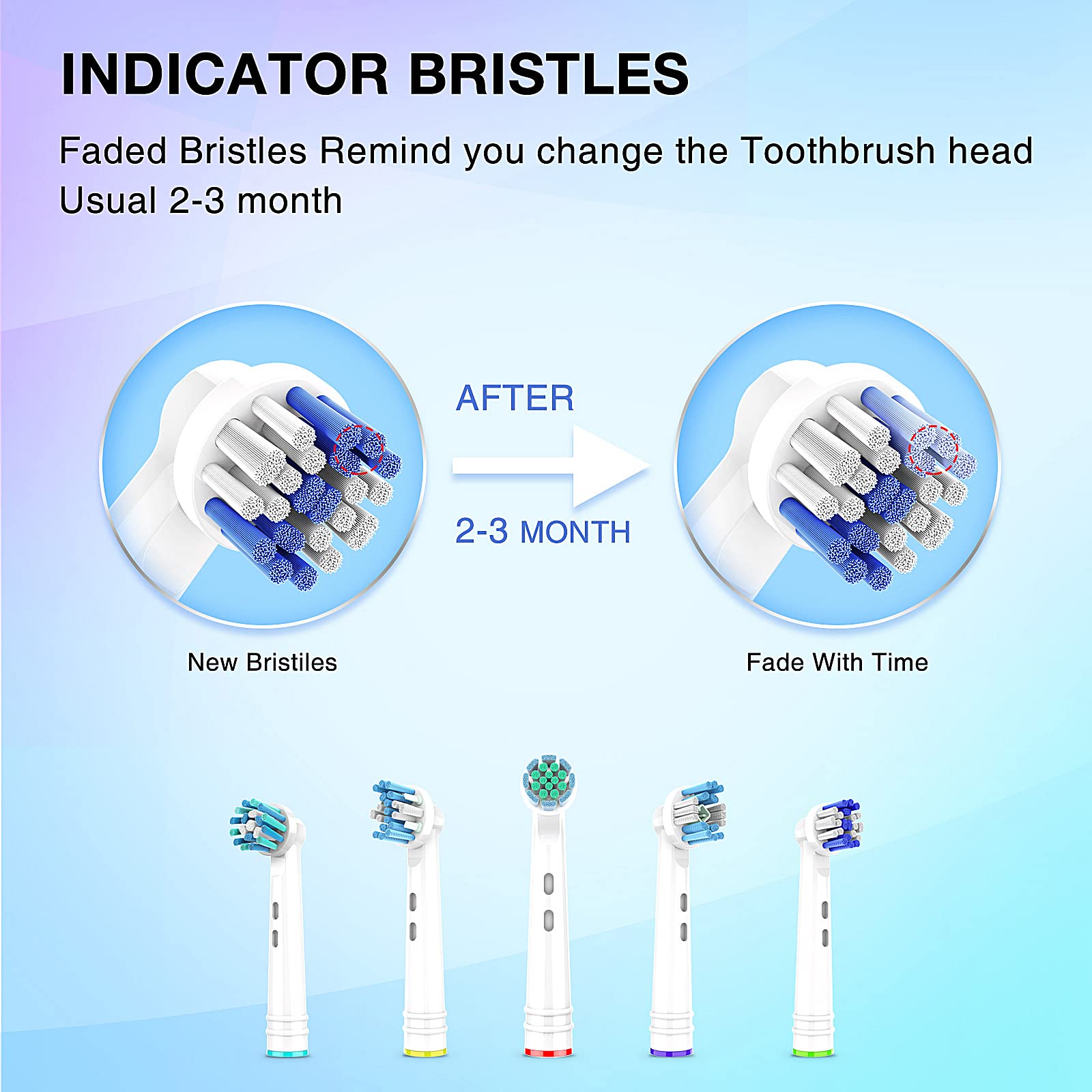 Replacement Toothbrush Heads Compatible for Oral B Braun Electric Toothbrush,10 Pack Professional Precision Brush Heads for Oral b 7000/Pro 1000/9600/ 5000/3000/8000