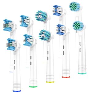 replacement toothbrush heads compatible for oral b braun electric toothbrush,10 pack professional precision brush heads for oral b 7000/pro 1000/9600/ 5000/3000/8000