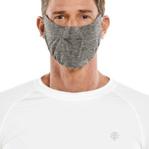 Coolibar UPF 50+ Men's Women's Zenith UV Mask - Sun Protective (Small/Medium- Charcoal Heather)