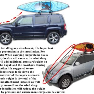 BRIGHTLINES Crossbars Roof Racks Replacement for Ford Explorer 2020 2021 2022 2023 2024 for Kayak Luggage ski Bike Carrier