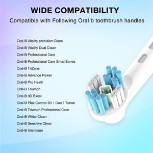 Replacement Toothbrush Heads Compatible for Oral B Braun Electric Toothbrush,10 Pack Professional Precision Brush Heads for Oral b 7000/Pro 1000/9600/ 5000/3000/8000