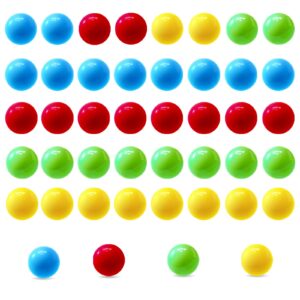 hotusi 40pcs game replacement marbles balls compatible with hungry hungry hippos(4 colors)