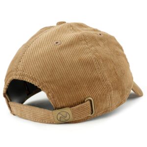 Trendy Apparel Shop Orca Killer Whale Cotton Corduroy Unstructured Baseball Cap - Tan