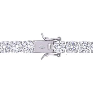 Abbie+Cleo 41 CT TGW Women's Cubic Zirconia Tennis Bracelet - Pulseras de Tenis Para Mujeres - 925 Sterling Silver - 6x6mm (Round - 7.25in Length)