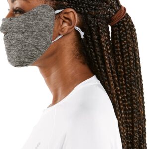 Coolibar UPF 50+ Men's Women's Zenith UV Mask - Sun Protective (Small/Medium- Charcoal Heather)