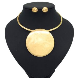 barode african choker necklace gold round necklaces gothic chunky statement necklaces and earrings set jewelry for women