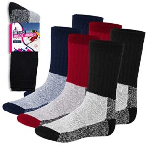 debra weitzner merino wool thermal socks for men and women - cold weather extra-warm winter boot socks (3 pairs)