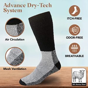 Debra Weitzner Merino Wool Thermal Socks For Men and Women - Cold Weather Extra-Warm Winter Boot Socks (3 Pairs)