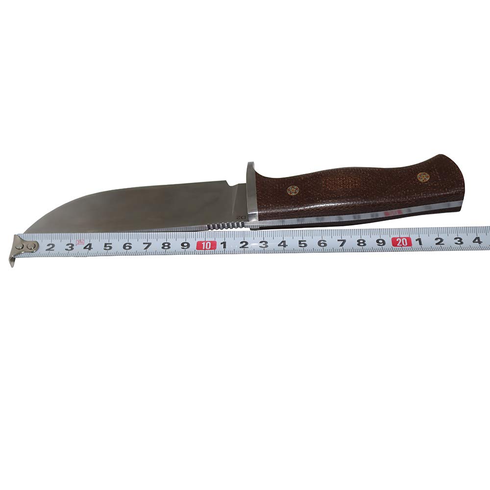 MASALONG Hunting Survival 9-inch Outdoor D2 Steel Blade fixed blade knife