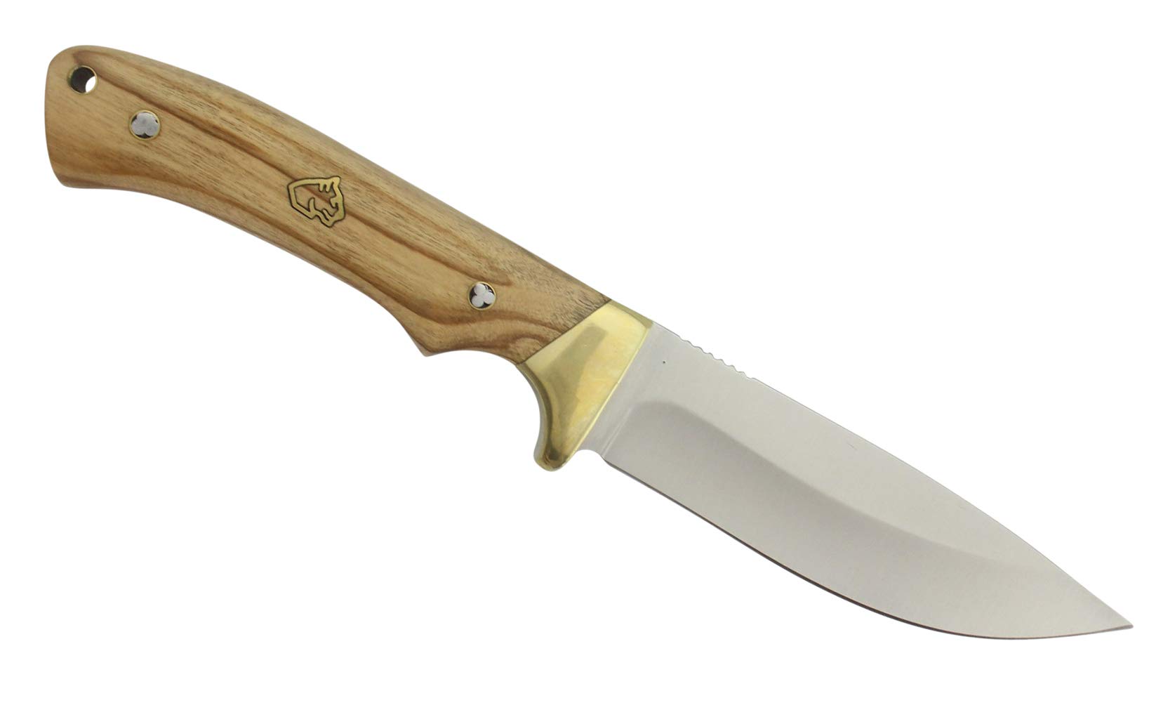 Puma SGB Teton Olive Wood Hunting Knife with Leather Sheath