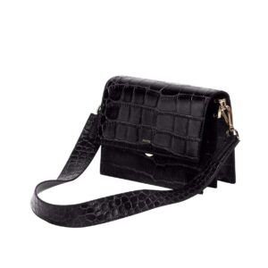 jw pei women's mini flap crossbody (black)