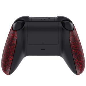 eXtremeRate Controller Grip Cover for Xbox Core, Textured Red Non-Slip Improvement Back Panels Accessories, Replacement Side Rails Shell for Xbox Series X & S Controller [Controller Excluded]