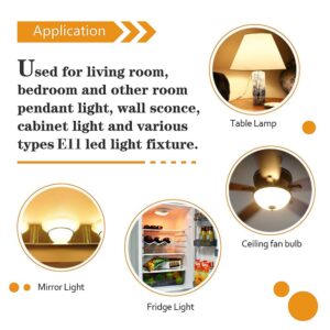 Yuyilight [4-Pack] E11 led Bulb, 90W Equivalent Halogen Replacement Lights, Dimmable, Mini Candelabra Base, 800 Lumens, Warm White 3000K, AC110V/ 120V/ 130V, Replaces T4 /T3 JD e11 Light Bulb.