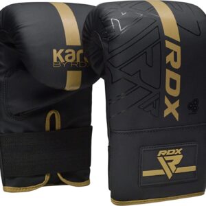 RDX Boxing Pads and Bag Gloves Set, Maya Hide Leather Kara Hook and Jab Training Pads, Curved Focus Mitts for MMA, Muay Thai, Kickboxing Coaching, Martial Arts, Punching Hand Target Strike Shield