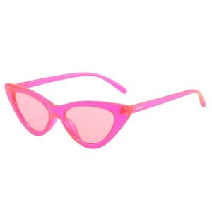 przene fashion candy cat eye sunglasses retro women eyewear fluorescent pink frame pink lens