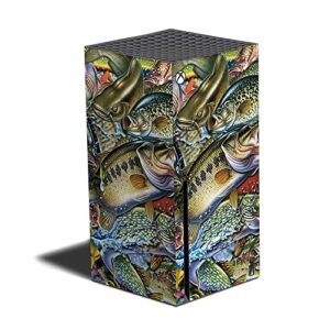 mighty skins skin compatible with xbox series x - action fish puzzle | protective, durable, and unique vinyl decal wrap cover | easy to apply and change styles | made in the usa (mixbserx-action fish puzzle)