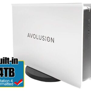 Avolusion PRO-5X Series 4TB USB 3.0 External Gaming Hard Drive for PS4 Original, Slim & Pro (White)