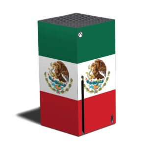 mighty skins skin compatible with xbox series x - mexican flag | protective, durable, and unique vinyl decal wrap cover | easy to apply and change styles | made in the usa (mixbserx-mexican flag)