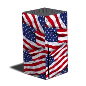 mighty skins skin compatible with xbox series x - patriot | protective, durable, and unique vinyl decal wrap cover | easy to apply, remove, and change styles | made in the usa (mixbserx-patriot)