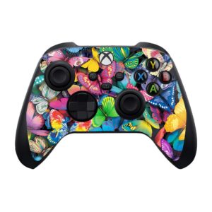 mighty skins skin compatible with xbox series x and s controller - butterfly party | protective, durable, and unique vinyl decal wrap cover | easy to apply and change styles | made in the usa