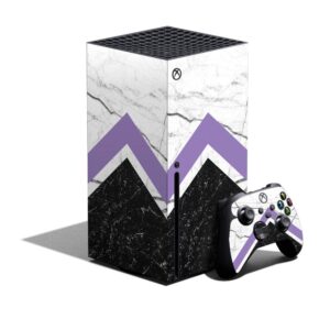 mightyskins skin compatible with xbox series x bundle - geometric marble | protective, durable, and unique vinyl decal wrap cover | easy to apply and change styles | made in the usa