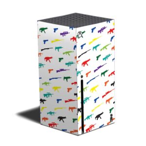 mighty skins skin compatible with xbox series x - fun guns | protective, durable, and unique vinyl decal wrap cover | easy to apply, remove, and change styles | made in the usa (mixbserx-fun guns)