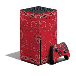 mighty skins skin compatible with xbox series x bundle - bandana | protective, durable, and unique vinyl decal wrap cover | easy to apply, remove, and change styles | made in the usa (mixbserxcmb-bandana)