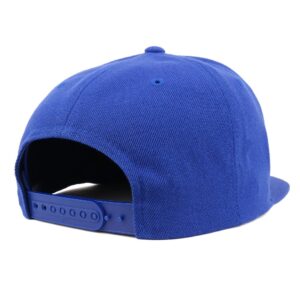 Trendy Apparel Shop Old English Font Compton City Embroidered Flat Bill Cap - Royal