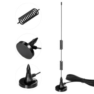 Bingfu Dual Band VHF UHF 136-174MHz 400-470MHz Ham Radio Magnetic Base Antenna Handheld Two Way Radio SMA Male Antenna for Ham Radio Walkie Talkie Icom Yaesu Vertex Standard Horizon Marine VHF Radio