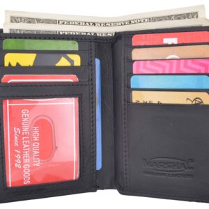 MARSHAL Genuine Cowhide Leather Badge RFID Wallet for Firefighters, Police etc.