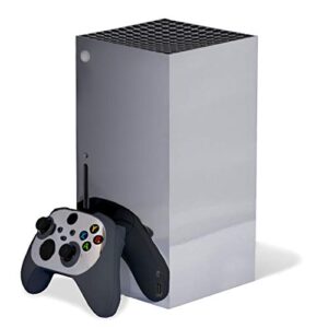 silver chrome mirror - vinyl decal mod skin kit by system skins - compatible with microsoft xbox series x console (xbx)