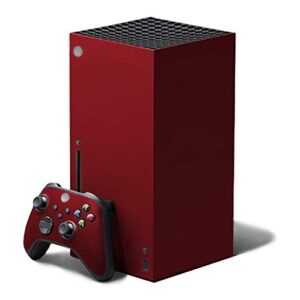 bold burgundy - vinyl decal mod skin kit by system skins - compatible with microsoft xbox series x console (xbx)