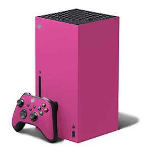 party pink - vinyl decal mod skin kit by system skins - compatible with microsoft xbox series x console (xbx)