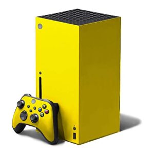 lemon yellow - vinyl decal mod skin kit by system skins - compatible with microsoft xbox series x console (xbx)