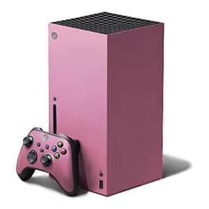 soft pink - vinyl decal mod skin kit by system skins - compatible with microsoft xbox series x console (xbx)