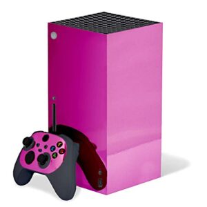 pink chrome mirror - vinyl decal mod skin kit by system skins - compatible with microsoft xbox series x console (xbx)