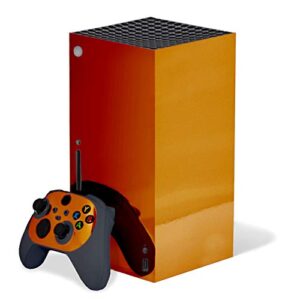 orange chrome mirror - vinyl decal mod skin kit by system skins - compatible with microsoft xbox series x console (xbx)