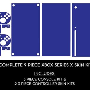 COBALT BLUE - Vinyl Decal Mod Skin Kit by System Skins - Compatible with Microsoft Xbox Series X Console (XBX)