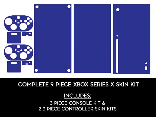 COBALT BLUE - Vinyl Decal Mod Skin Kit by System Skins - Compatible with Microsoft Xbox Series X Console (XBX)