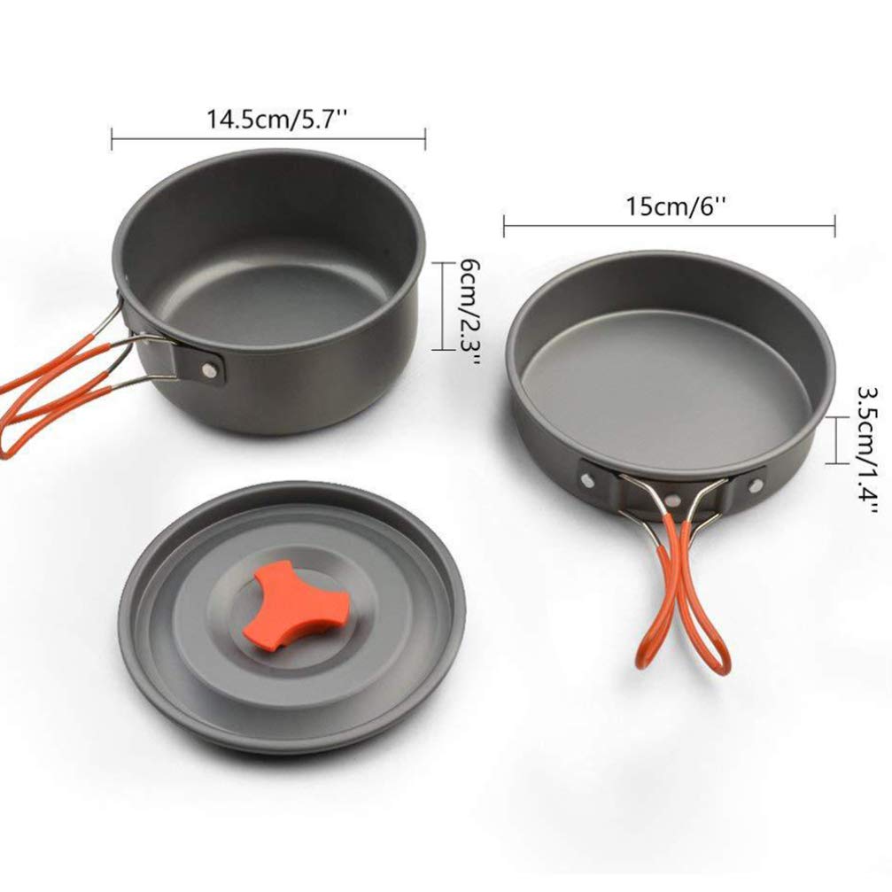 BESPORTBLE 1 Set Portable Pot Set Outdoor Cooking Tools Portable Camping Cookwares Outdoor Cookwares