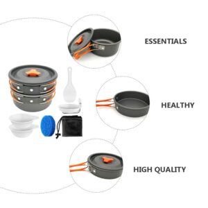 BESPORTBLE 1 Set Portable Pot Set Outdoor Cooking Tools Portable Camping Cookwares Outdoor Cookwares