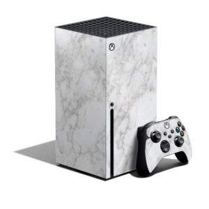 mightyskins glossy glitter skin compatible with xbox series x bundle - frost marble | protective, durable high-gloss glitter finish | easy to apply and change styles | made in the usa