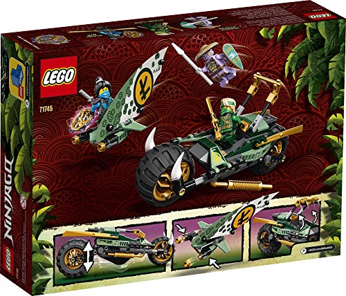 LEGO NINJAGO Lloyd’s Jungle Chopper Bike 71745 Building Kit; Ninja Bike Toy Featuring NINJAGO Lloyd and NYA Minifigures, New 2021 (183 Pieces); Top Toy for Kids Who Love Action-Packed Creative Play