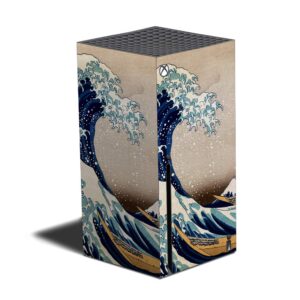 mightyskins skin compatible with xbox series x - great wave of kanagawa | protective, durable, and unique vinyl decal wrap cover | easy to apply | made in the usa