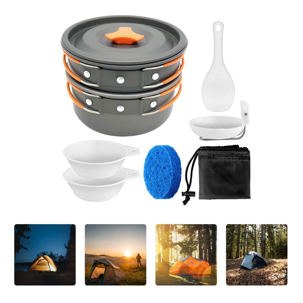 BESPORTBLE 1 Set Portable Pot Set Outdoor Cooking Tools Portable Camping Cookwares Outdoor Cookwares