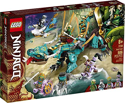 LEGO NINJAGO Jungle Dragon 71746 Building Kit; Ninja Playset Featuring Posable Dragon Toy and NINJAGO Lloyd and Zane; Cool Toy for Kids Who Love Imaginative Play, New 2021 (506 Pieces)