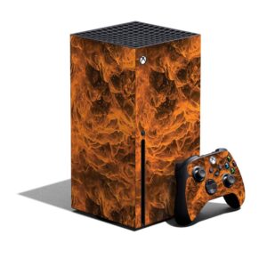 mightyskins skin compatible with xbox series x bundle - burning up | protective, durable, and unique vinyl decal wrap cover | easy to apply, remove, and change styles | made in the usa (mixbserxcmb-burning up)