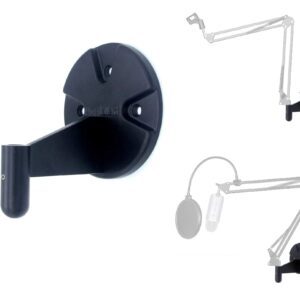 Wall Mount for Suspension Boom Arm, Round Plate and Attaching Holder Piece Compatible with Microphone Stand,Mobile phone Stand,Webcam Stand