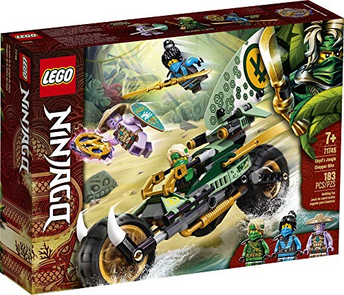 LEGO NINJAGO Lloyd’s Jungle Chopper Bike 71745 Building Kit; Ninja Bike Toy Featuring NINJAGO Lloyd and NYA Minifigures, New 2021 (183 Pieces); Top Toy for Kids Who Love Action-Packed Creative Play