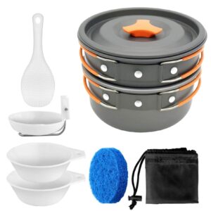 besportble 1 set portable pot set outdoor cooking tools portable camping cookwares outdoor cookwares